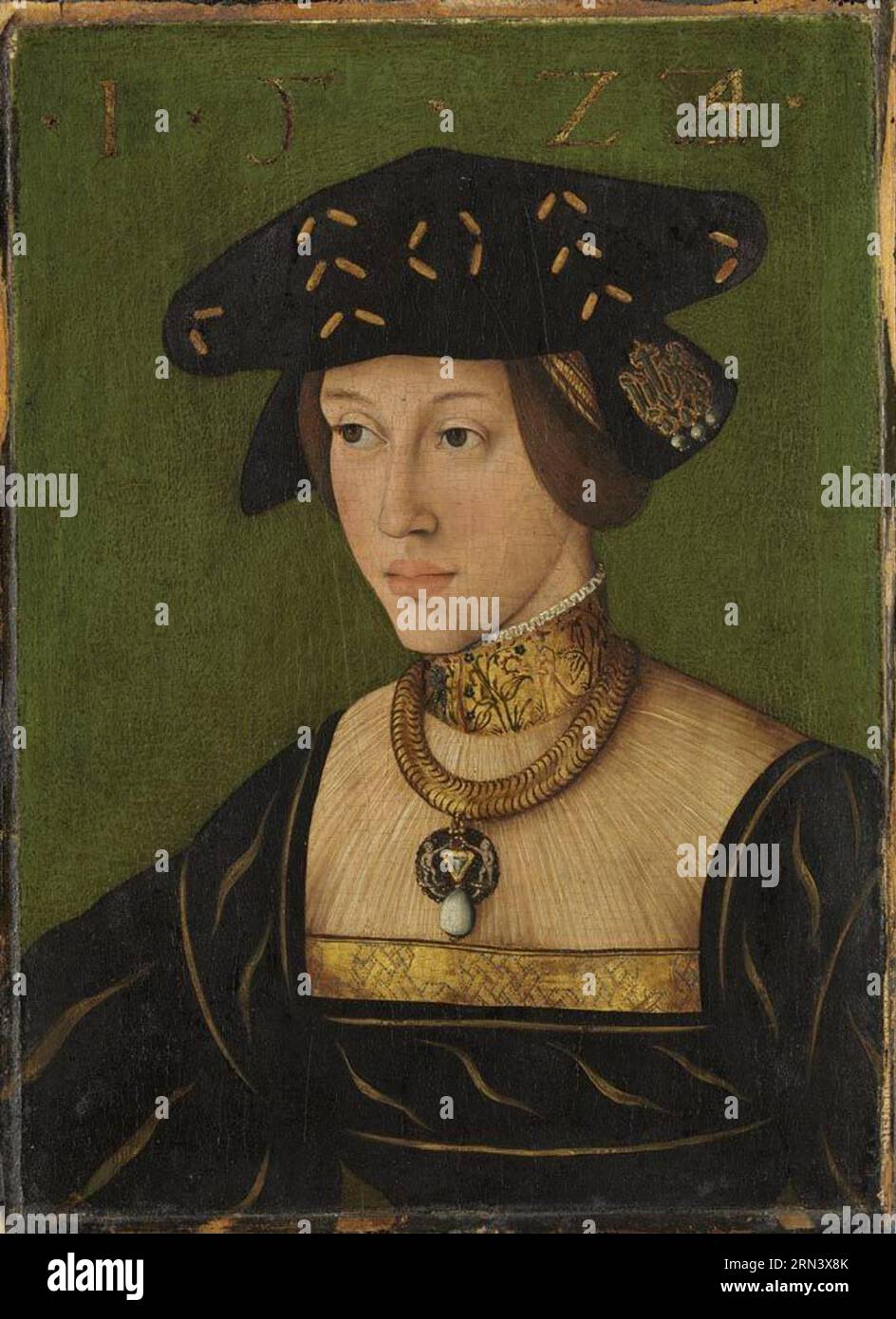 Portret van Maria van Hongarije (1505-1558) 1524 by Hans Krell Stock ...