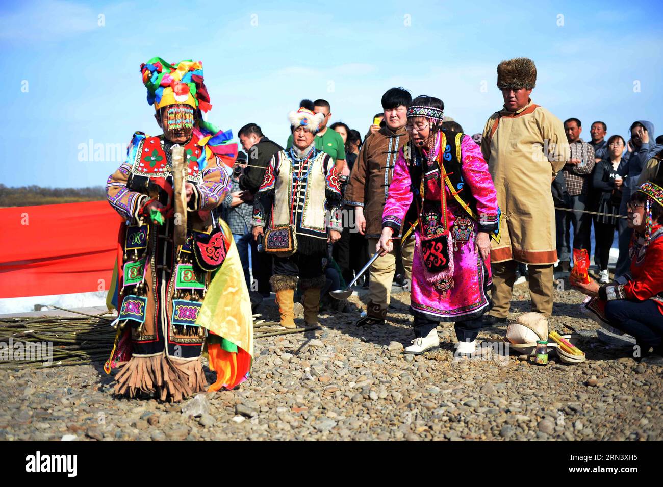 HUMA, April 28, 2015 -- People of the Orogen ethnic group in ...