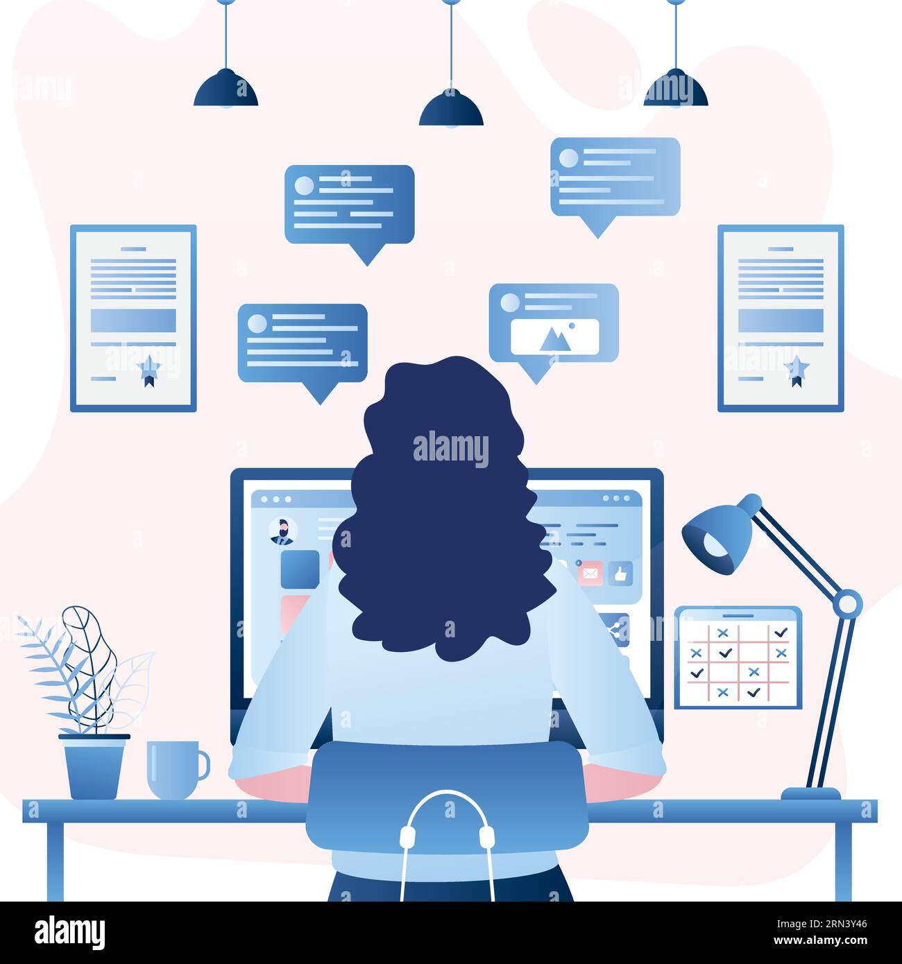 Employee information screen Stock Vector Images - Alamy