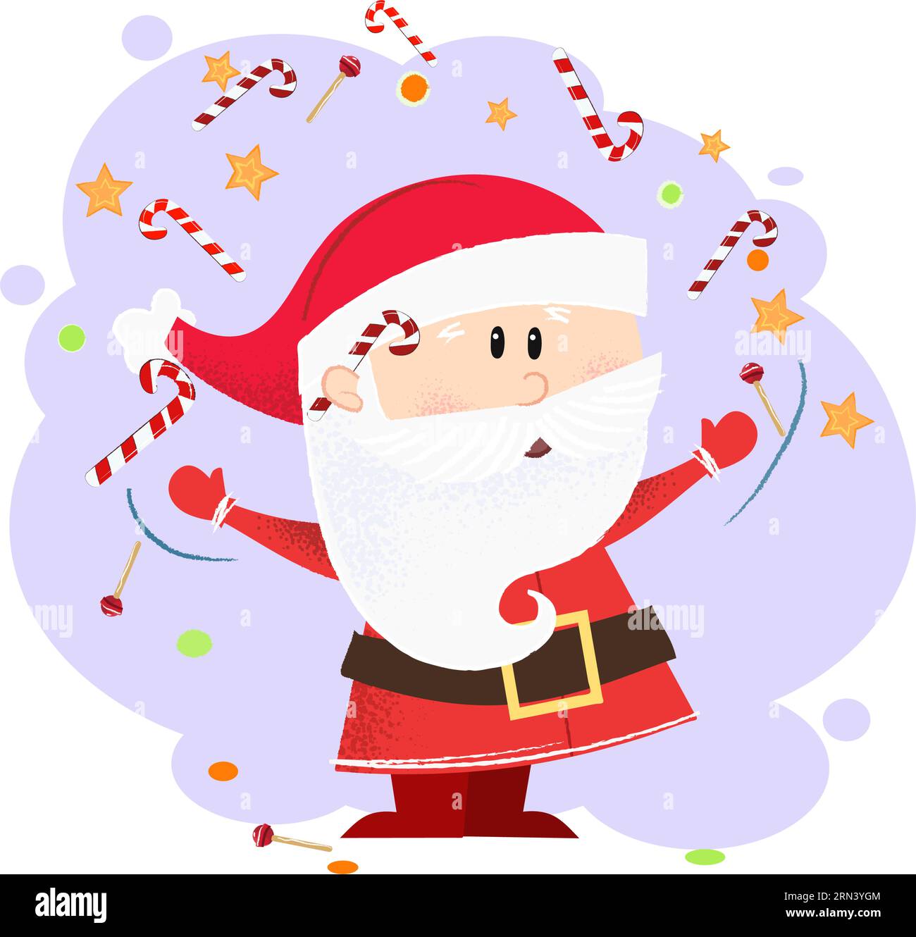 Santa holding candy cane Cut Out Stock Images & Pictures - Alamy