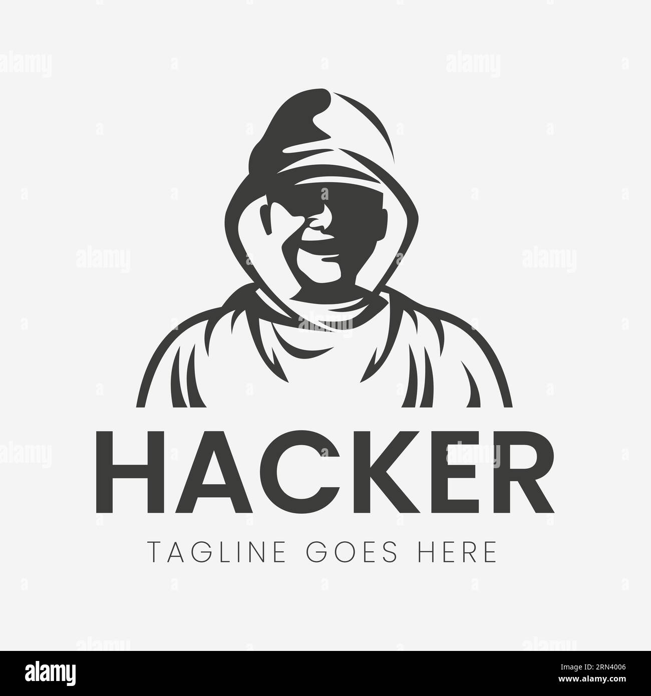 Mystical silhouette of mysterious hacker character in twilight criminal ...