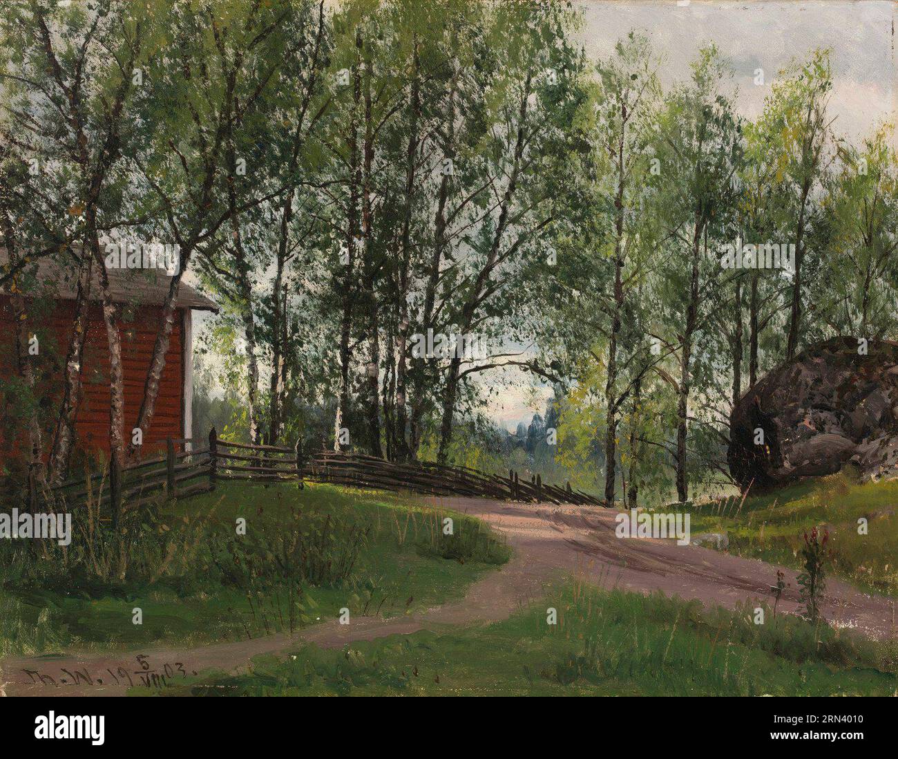 Landscape from Espoo 1903 by Thorsten Waenerberg Stock Photo - Alamy