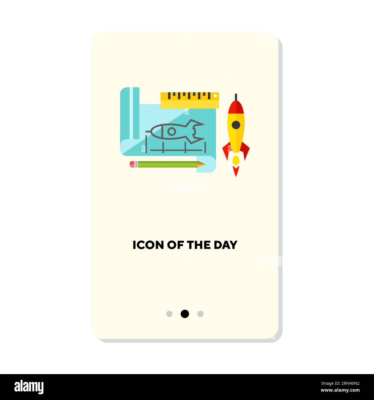 Launching rocket drawing Cut Out Stock Images & Pictures - Alamy