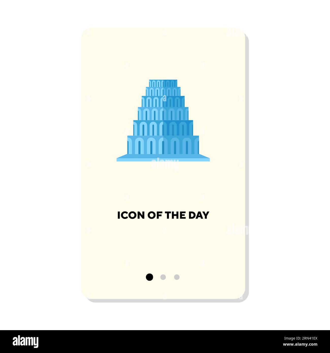 Historical construction or Tower of Babel flat icon Stock Vector Image ...