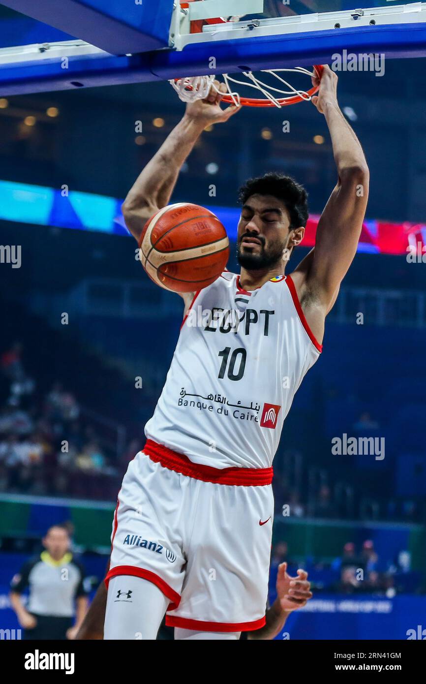 Manila, Philippines. 31st Aug, 2023. Anas Mahmoud of Egypt dunks during ...