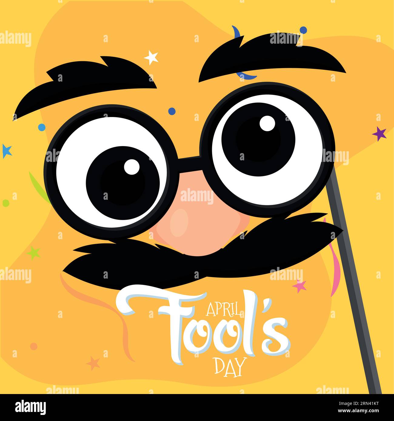 Isolated comic mask April fools day Vector illustration Stock Vector ...