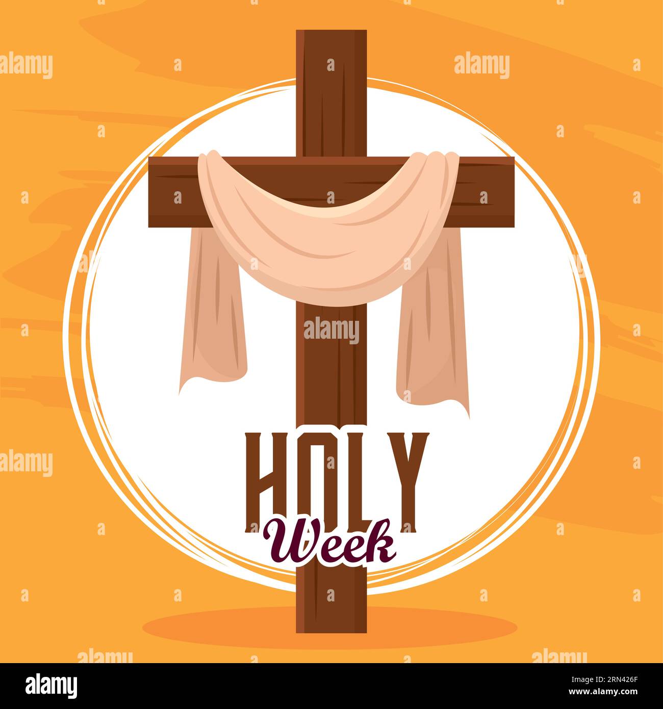 cross mantle crucifixion Holy week Vector illustration Stock Vector ...