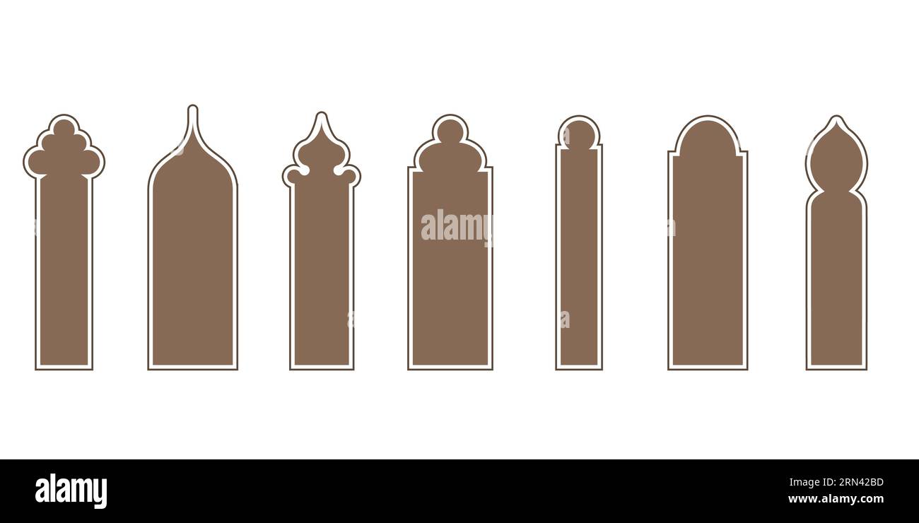 Moroccan doors and windows Stock Vector Images - Alamy