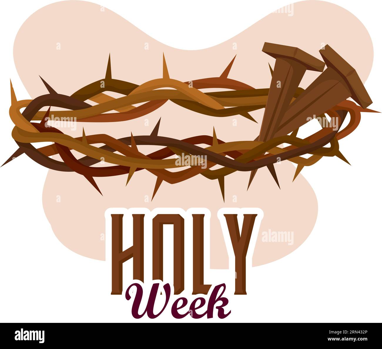 crown of thorns Holy week Vector illustration Stock Vector Image & Art ...