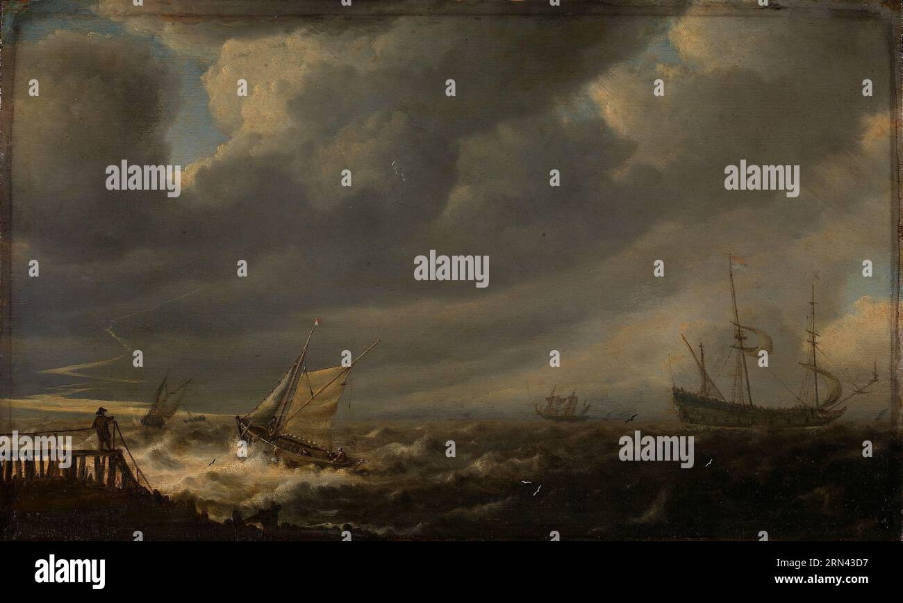 Painting between 1621 and 1655 by Hendrick van Anthonissen Stock Photo ...