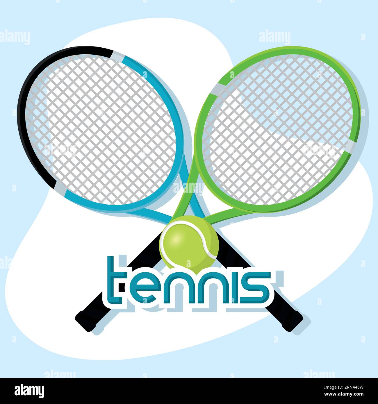 tennis rackets and ball Sport Vector illustration Stock Vector Image ...