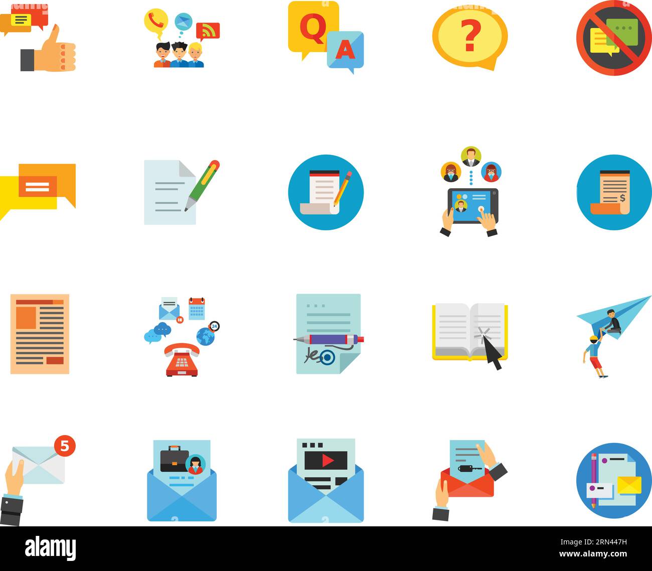 Communication icon set Stock Vector Image & Art - Alamy