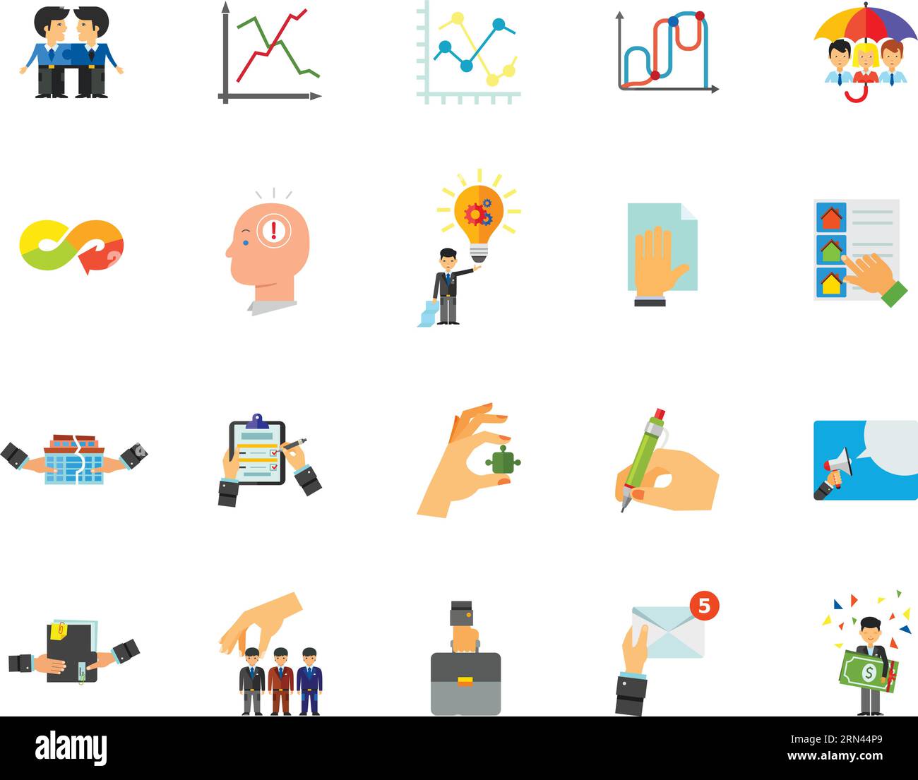 Business interaction icon set Stock Vector Image & Art - Alamy