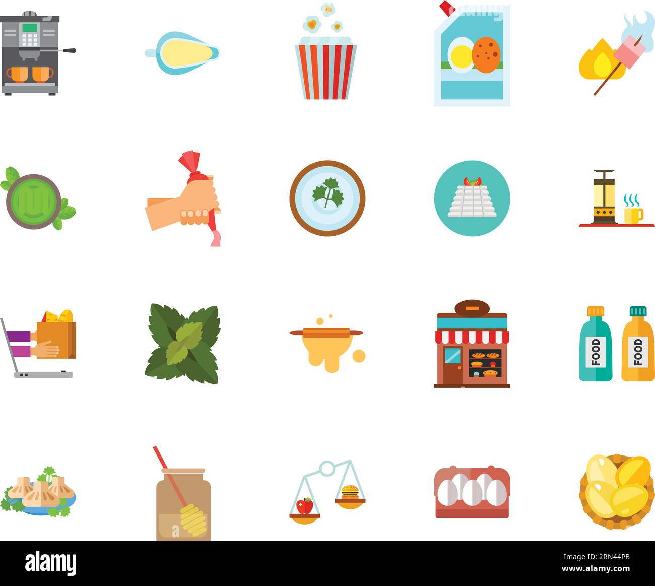 Food icon set Stock Vector Image & Art - Alamy