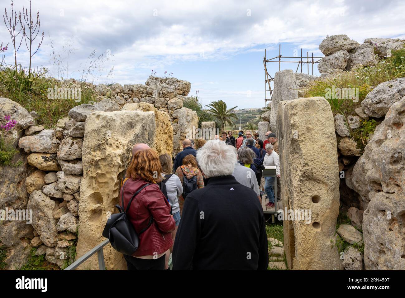 Ggantija, Gozo Island, Malta - April 15th 2023: Ġgantija is a ...