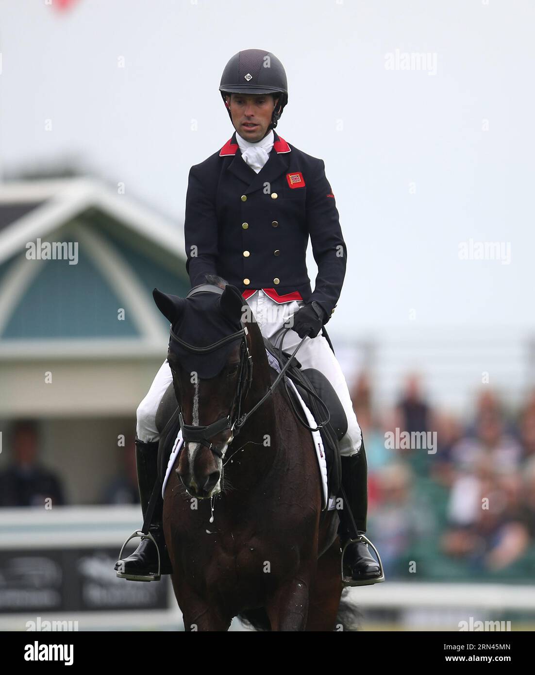 Harry Meade and Cavalier Crystal compete in the Dressage on day one of ...