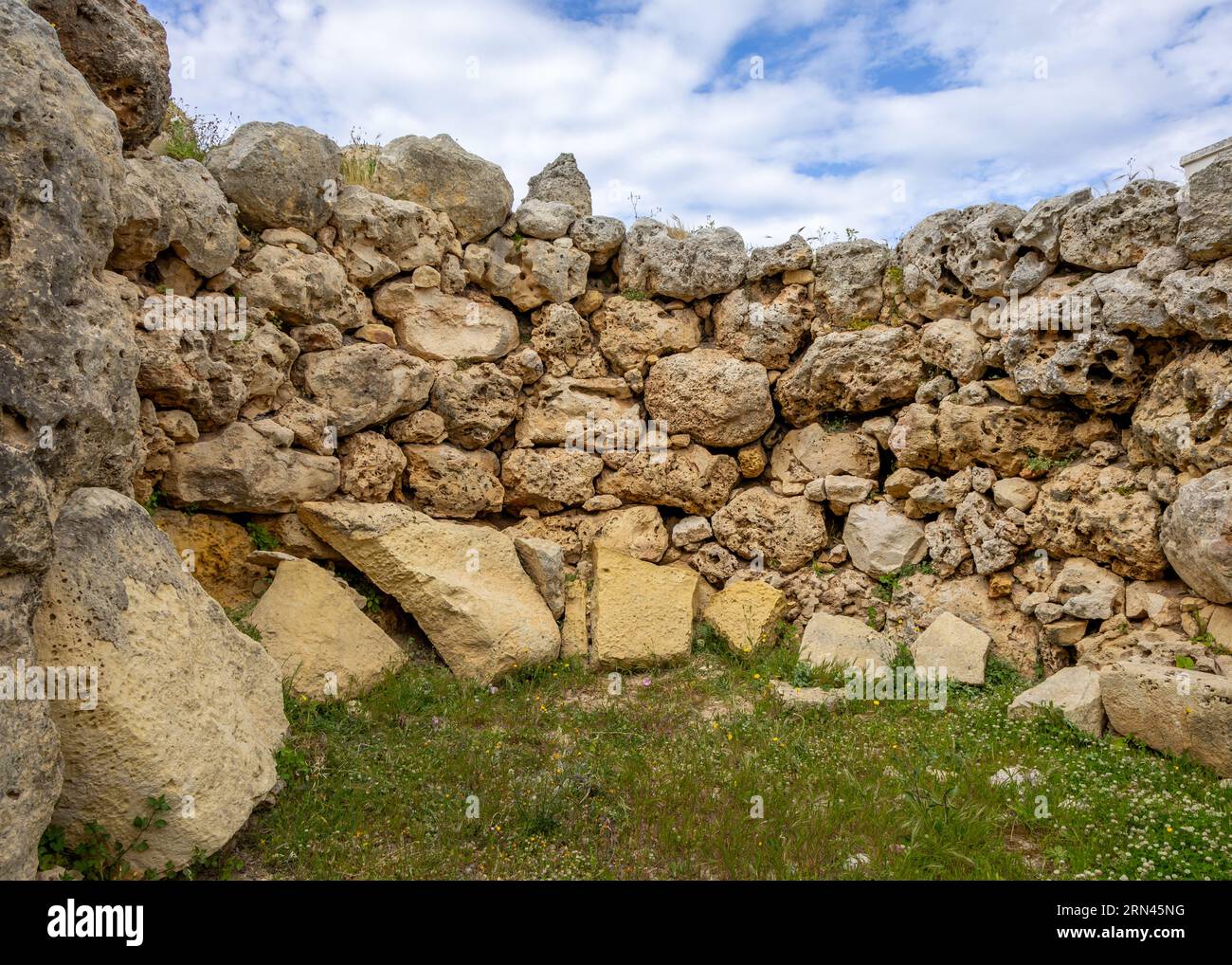 Ggantija, Gozo Island, Malta - April 15th 2023: Ġgantija is a ...