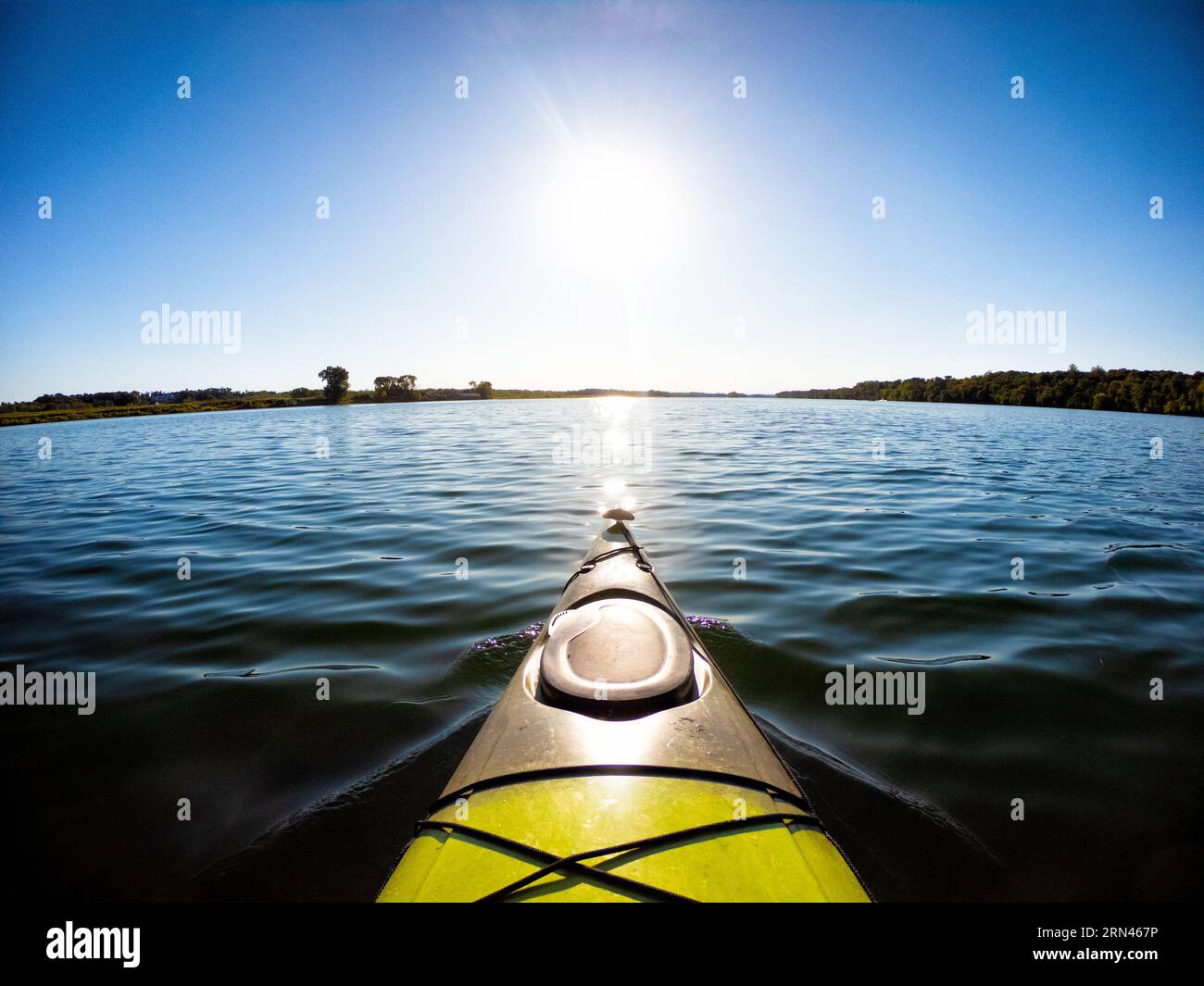WASHINGTON DC, United States — A POV shot of kayaking on the Potomac ...