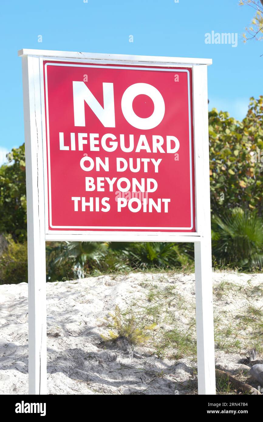 Lifeguard off duty sign hi-res stock photography and images - Alamy