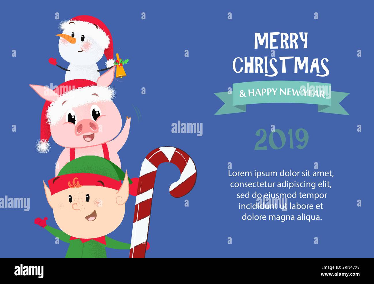 Merry Christmas and Happy New Year festive sample banner design Stock ...