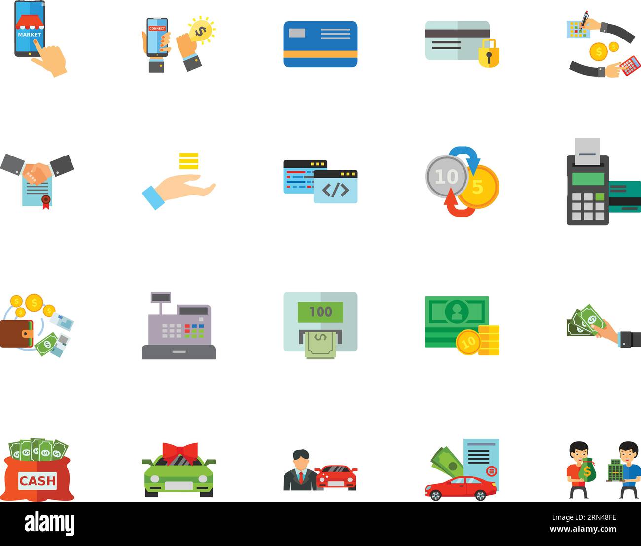 Spending money icon set Stock Vector Image & Art - Alamy