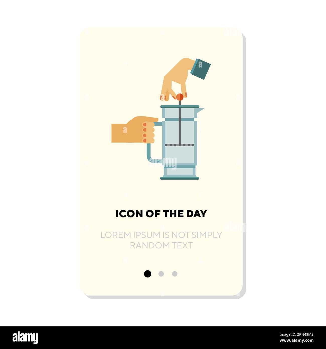 French press coffee icon cartoon hi-res stock photography and images ...