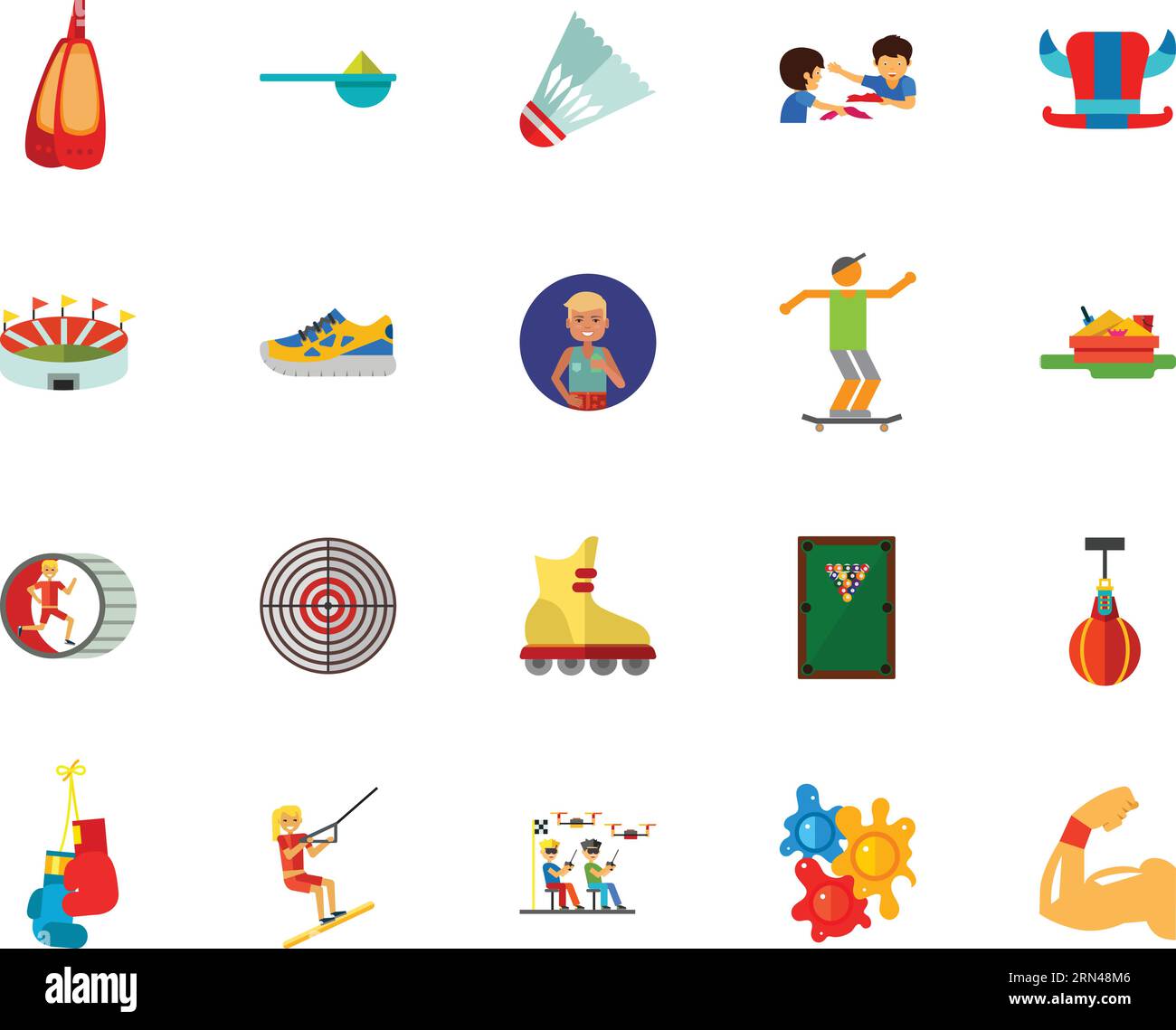 Sport and hobbies icon set Stock Vector Image & Art - Alamy
