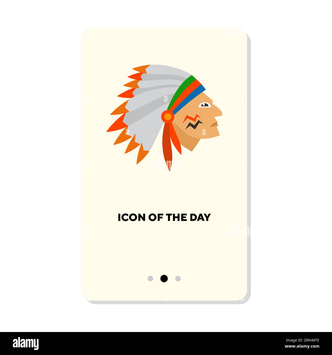 Indian Shaman profile of face flat vector icon Stock Vector Image & Art ...