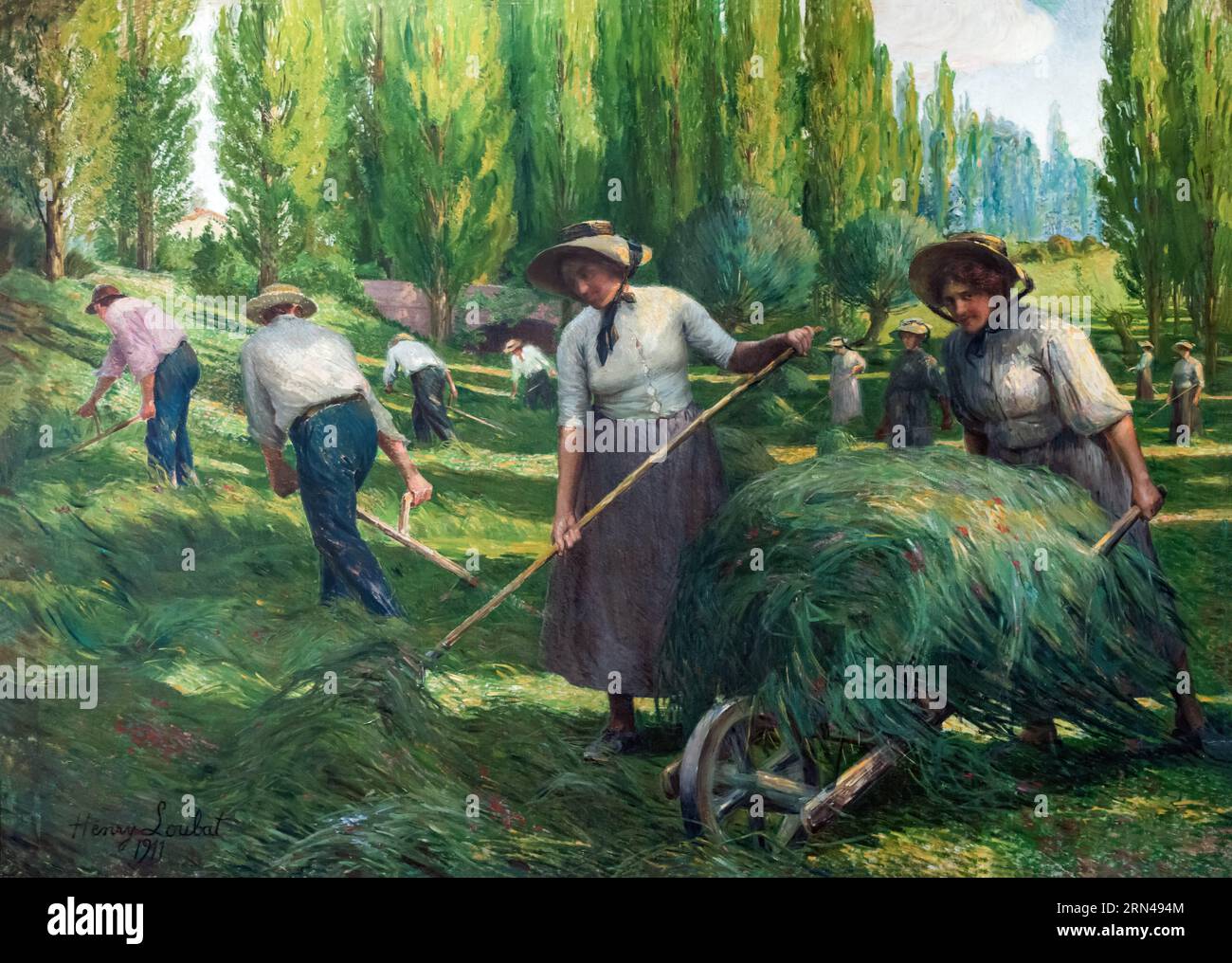 Les faucheurs 1911 by Henri Loubat Stock Photo - Alamy