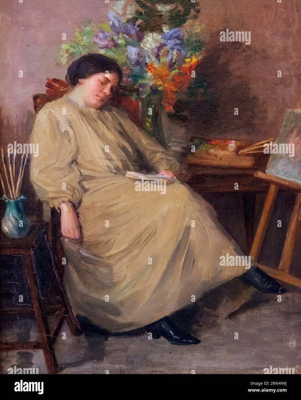 Le peintre endormi - Henri Loubat - Musée des Beaux-Arts de Gaillac ...