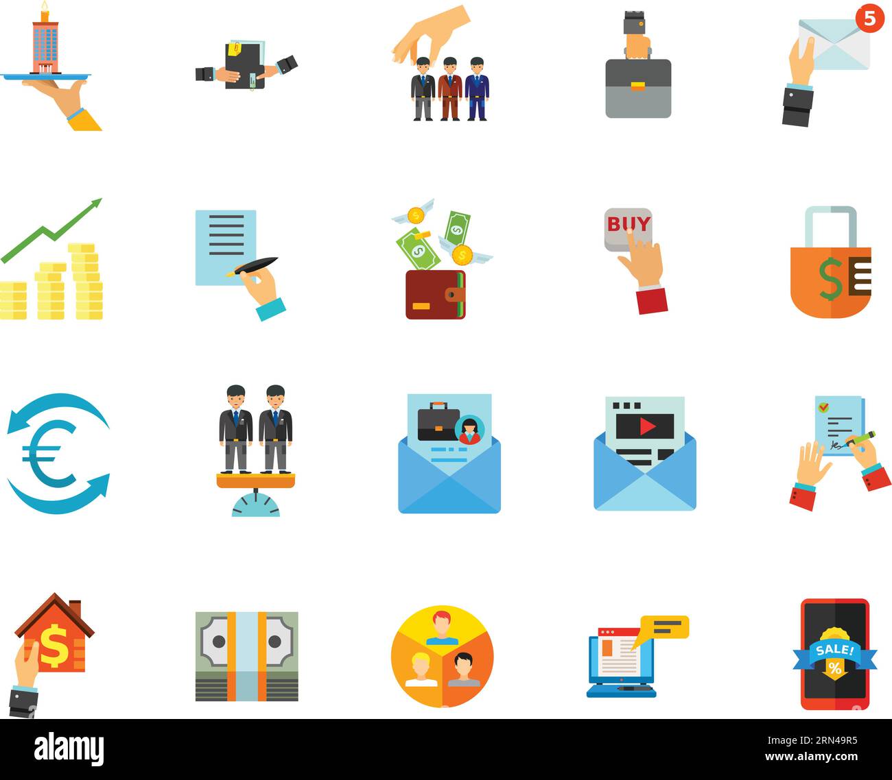 Business management icon set Stock Vector Image & Art - Alamy