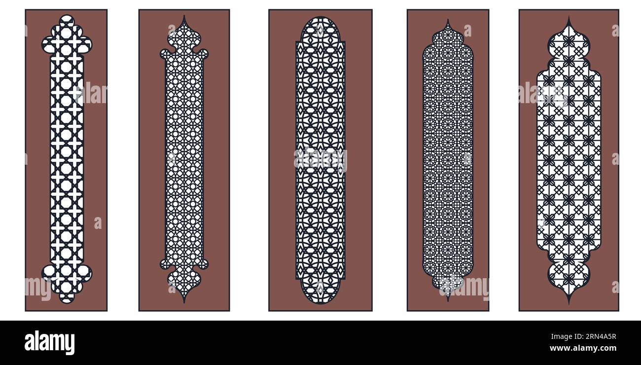 Collection of arabian oriental windows, arches and doors. Laser cut ...