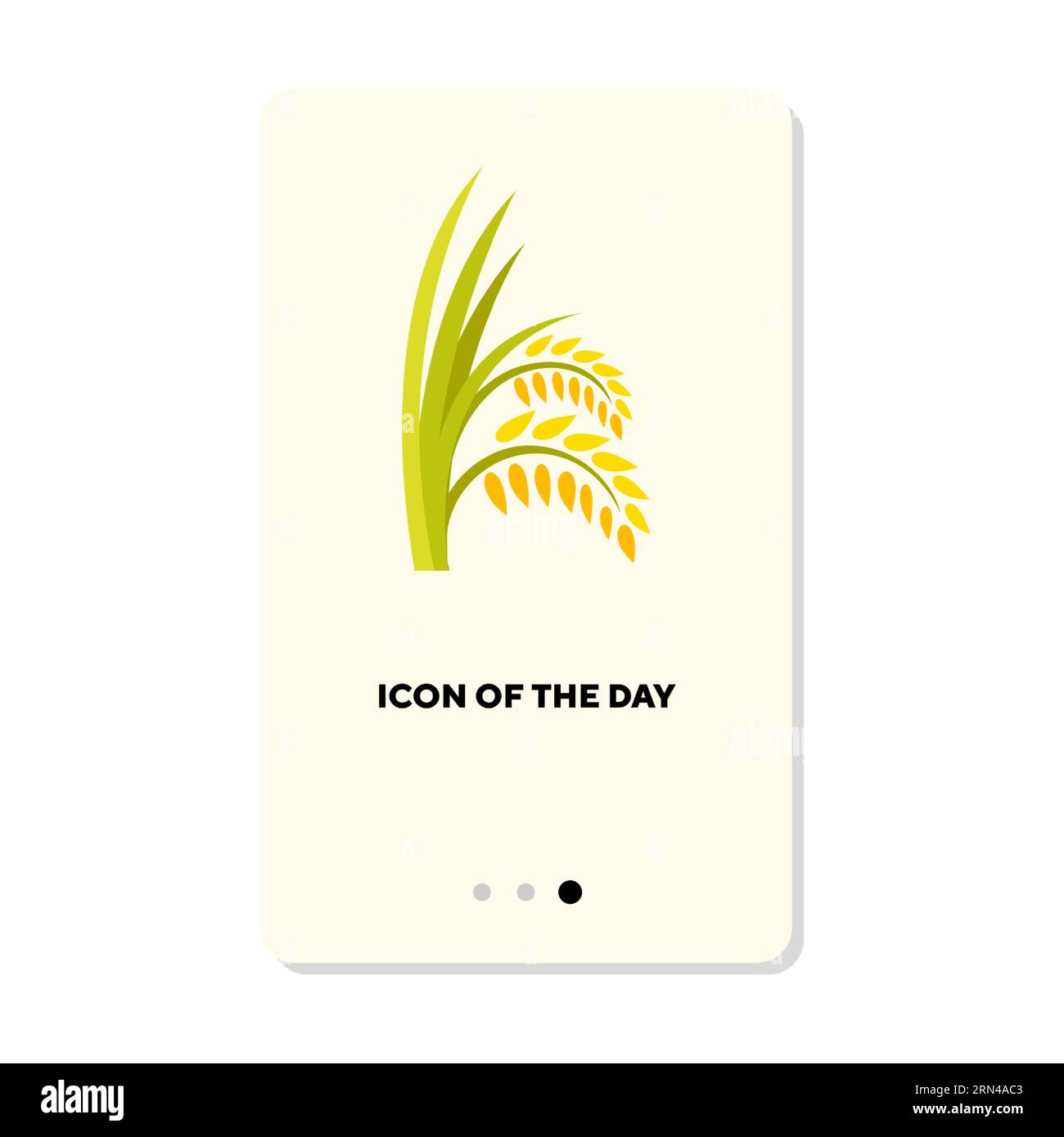 Growing rice isolated on white Stock Vector Image & Art - Alamy