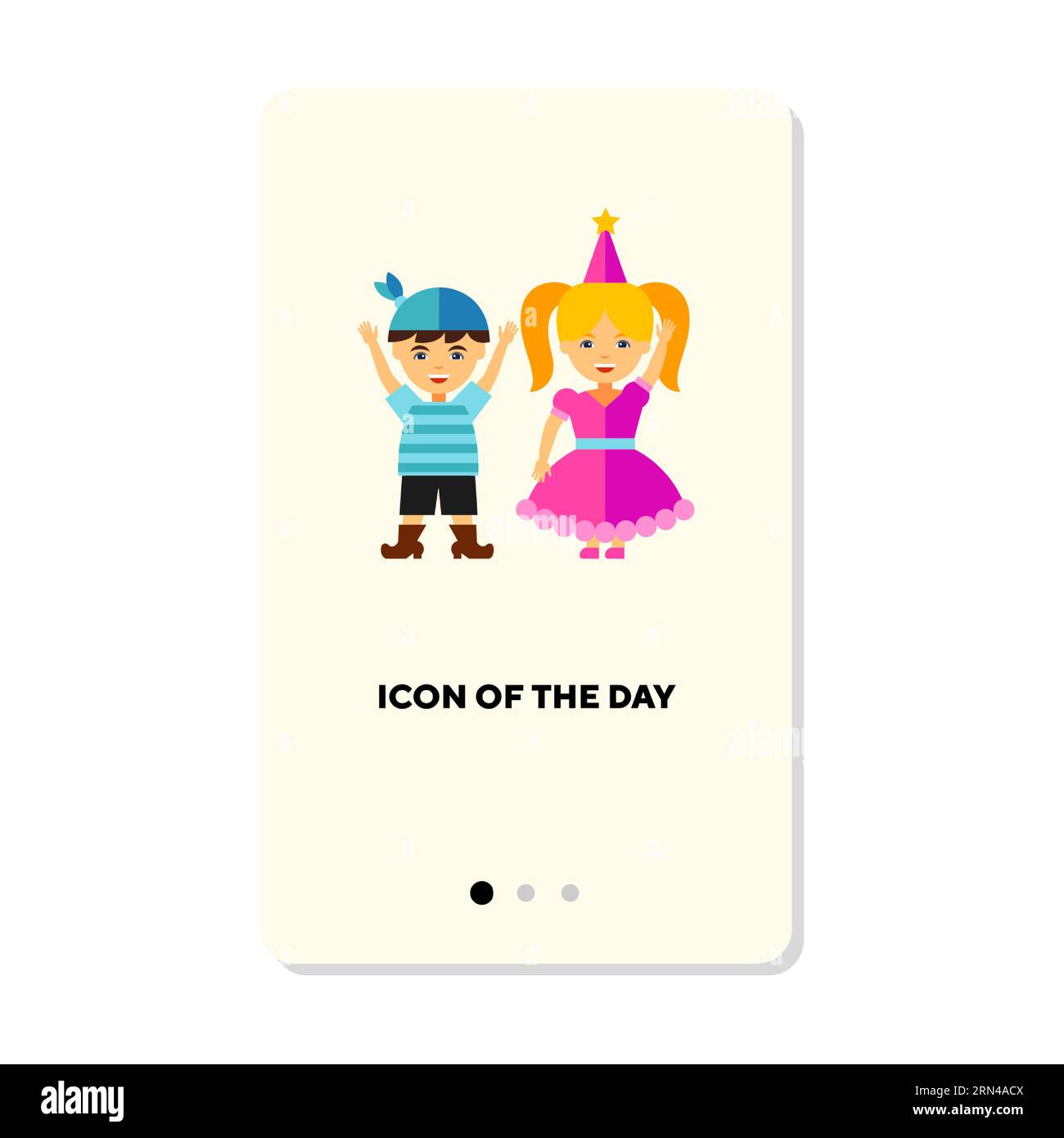 Happy children flat icon Stock Vector Image & Art - Alamy