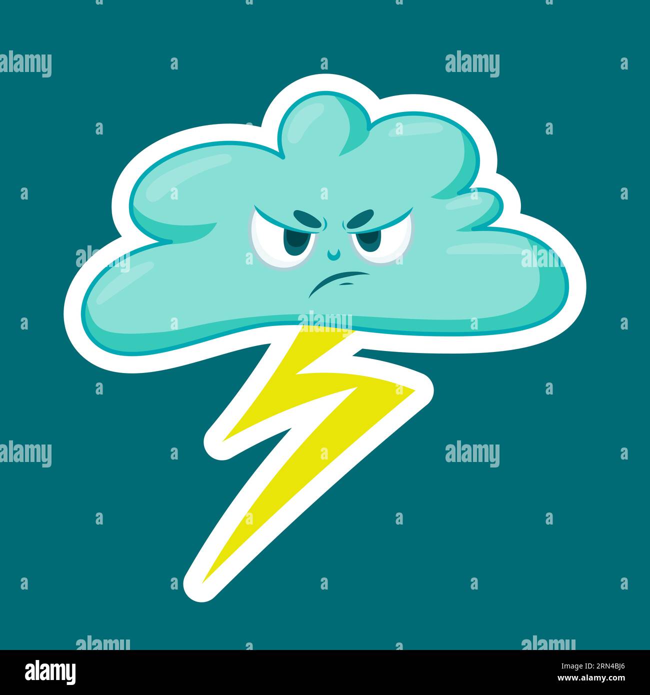 Cartoon storm cloud angry expression hi-res stock photography and images - Alamy