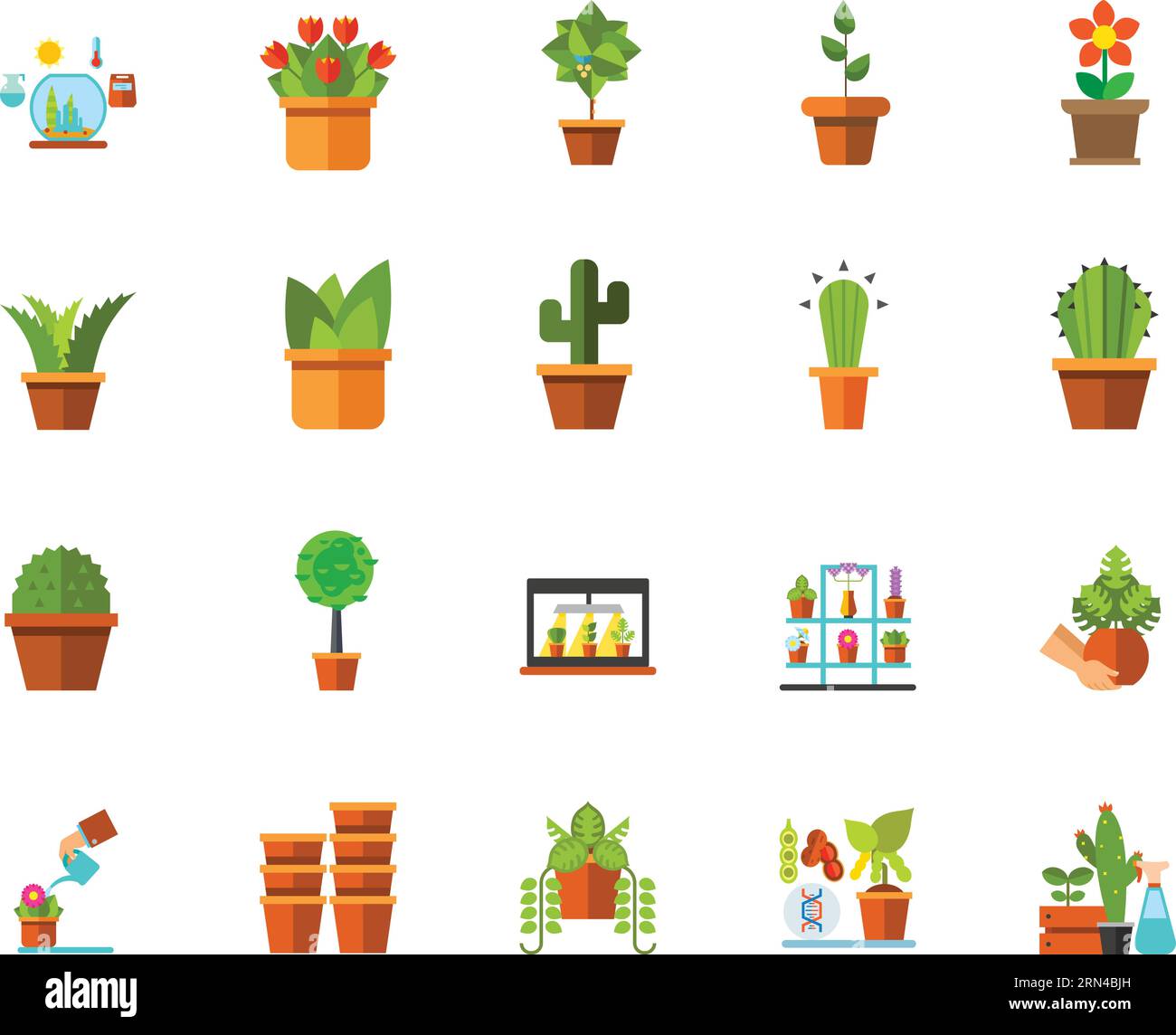 Houseplants icon set Stock Vector Image & Art - Alamy
