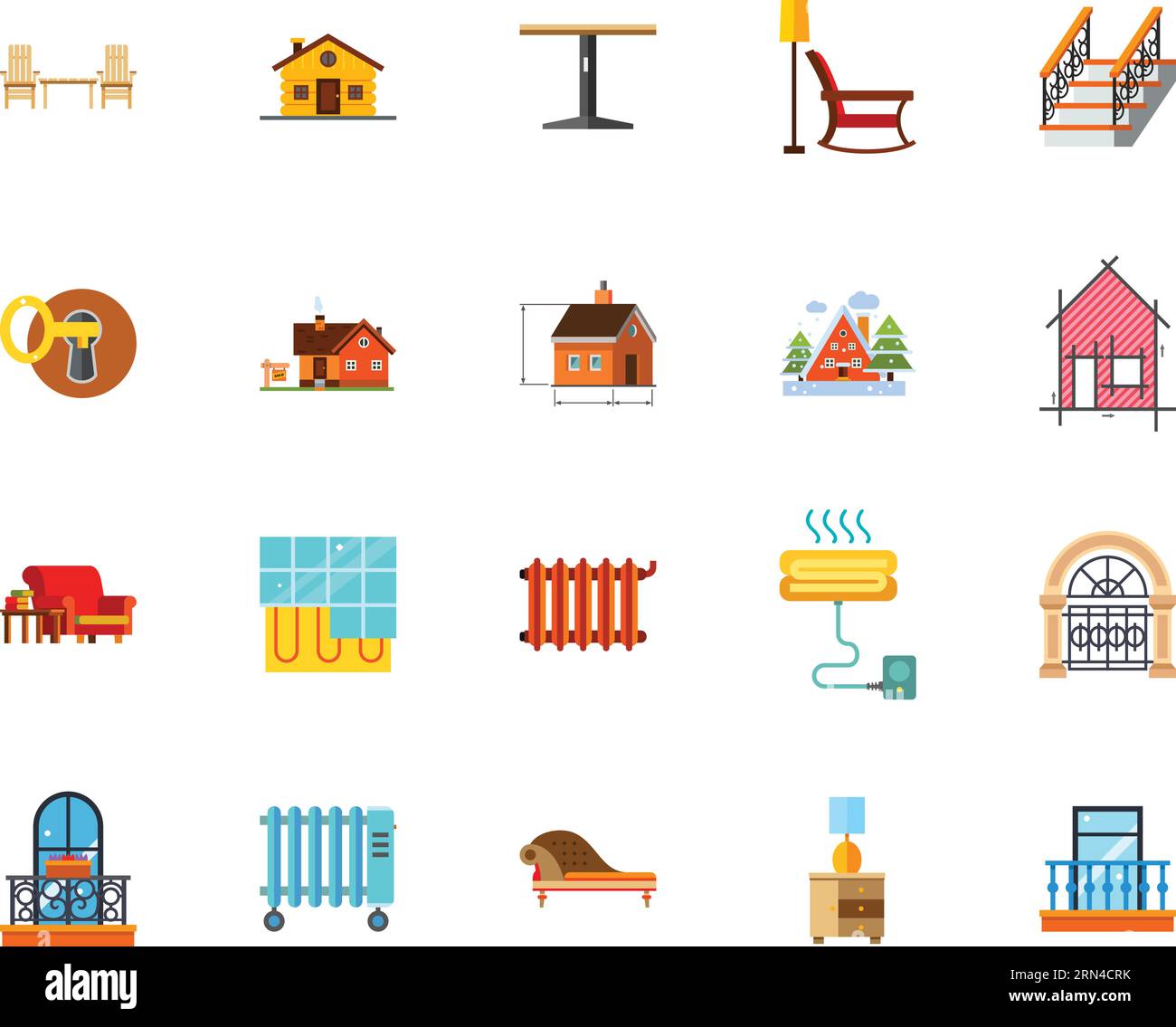 Houses icon set Stock Vector Image & Art - Alamy