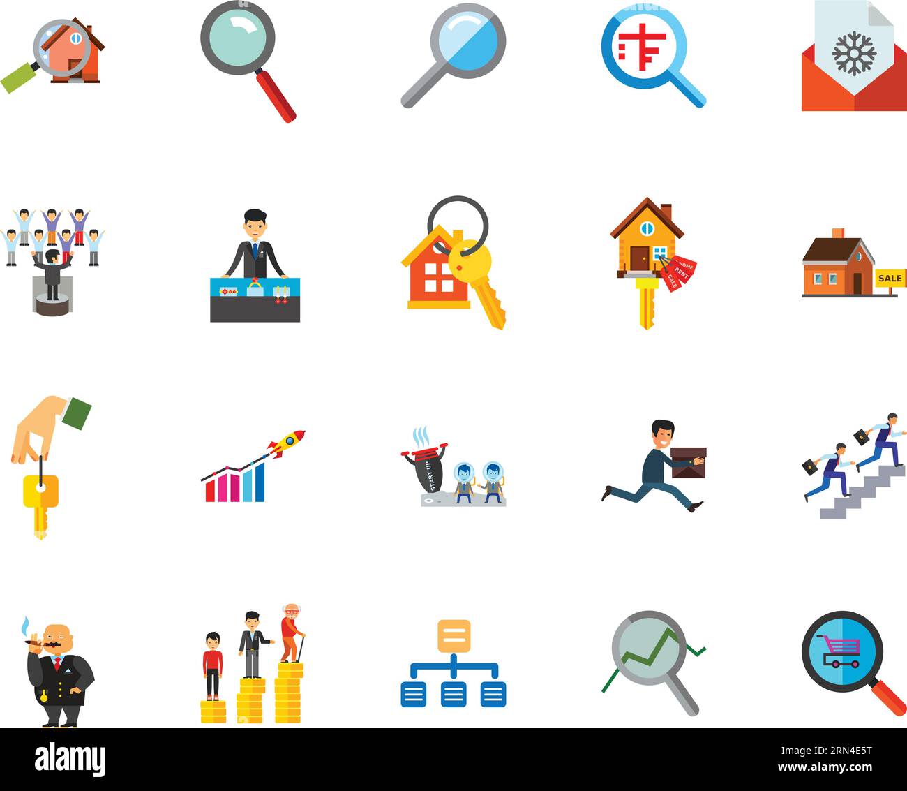 Business research icon set Stock Vector Image & Art - Alamy