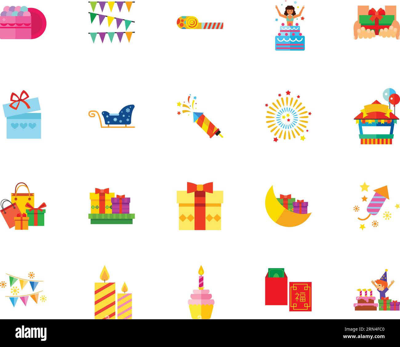Holidays icon set Stock Vector Image & Art - Alamy