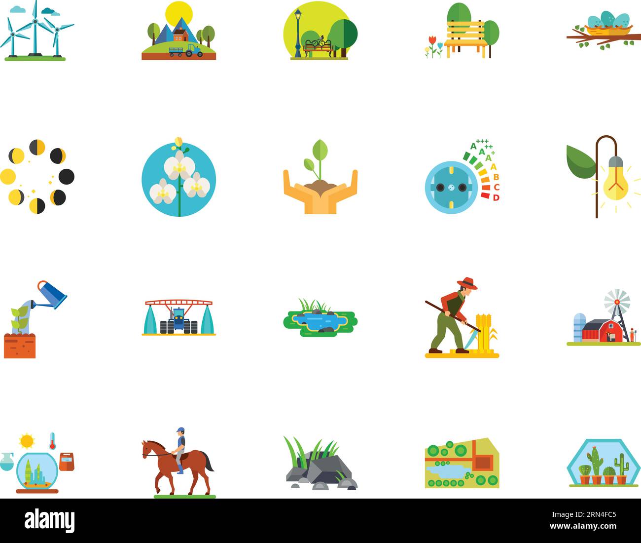 Eco city icon set Stock Vector Image & Art - Alamy