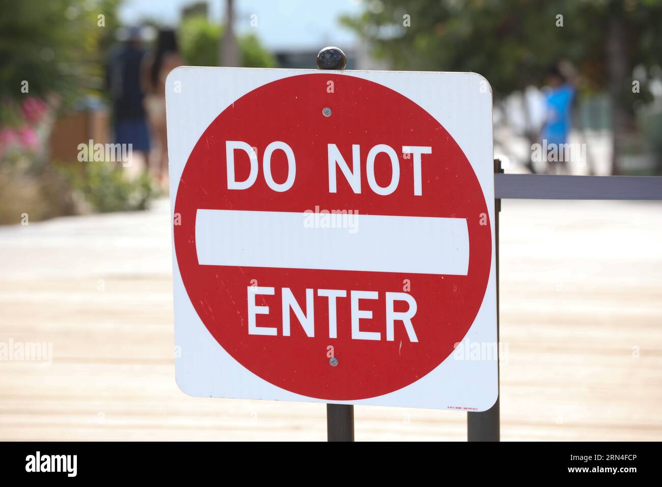 Do not enter sign in a city Stock Photo - Alamy