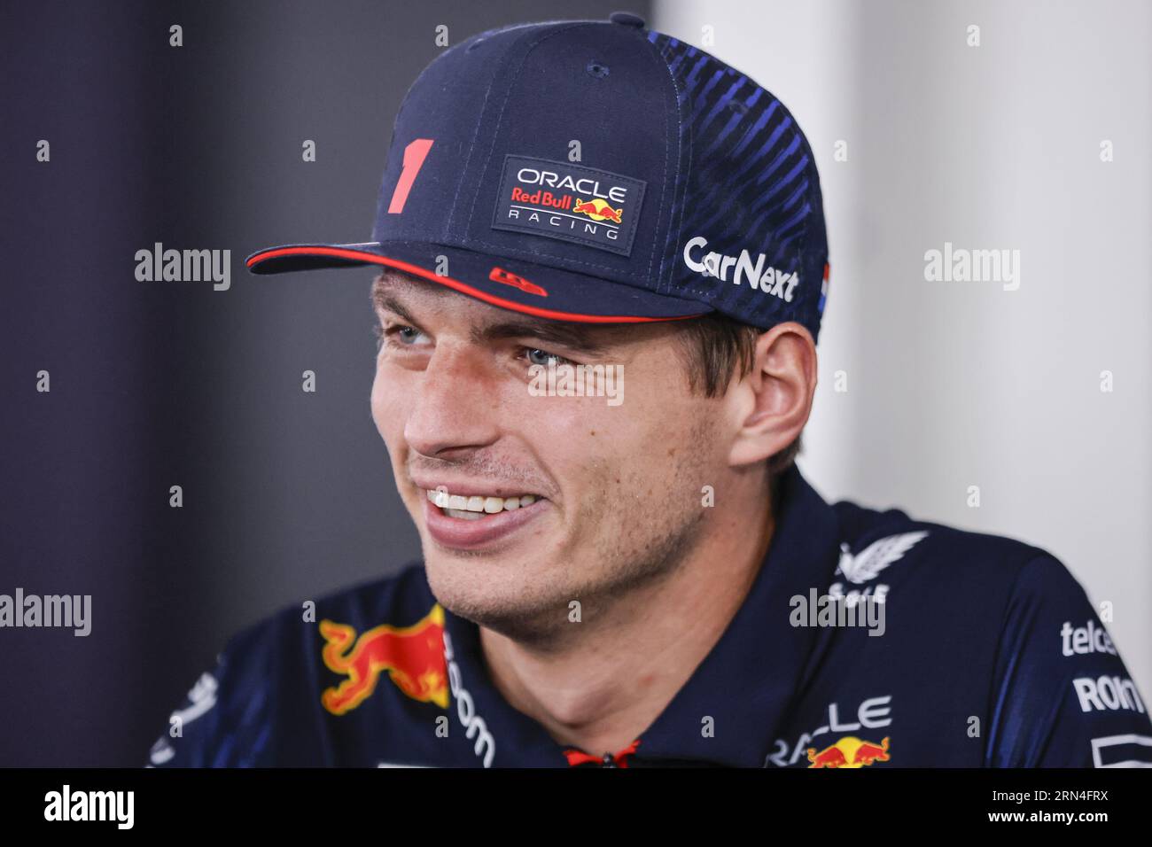 VERSTAPPEN Max (ned), Red Bull Racing RB19, portrait during the 2023 Formula 1 Pirelli Grand ...