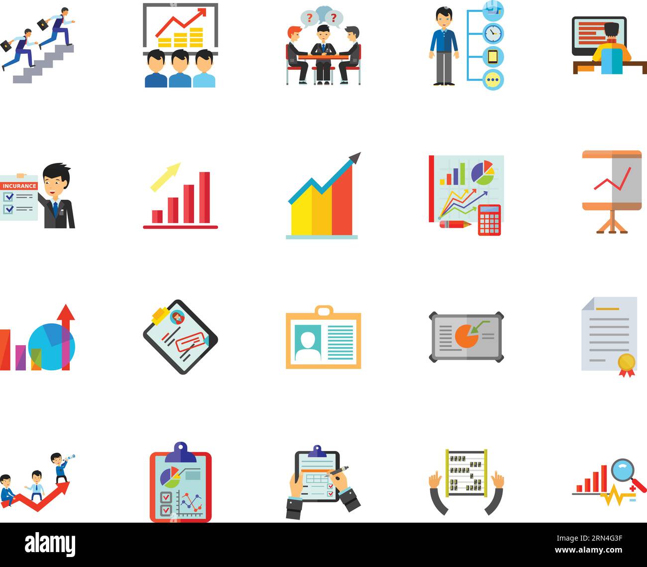 Business report icon set Stock Vector Image & Art - Alamy