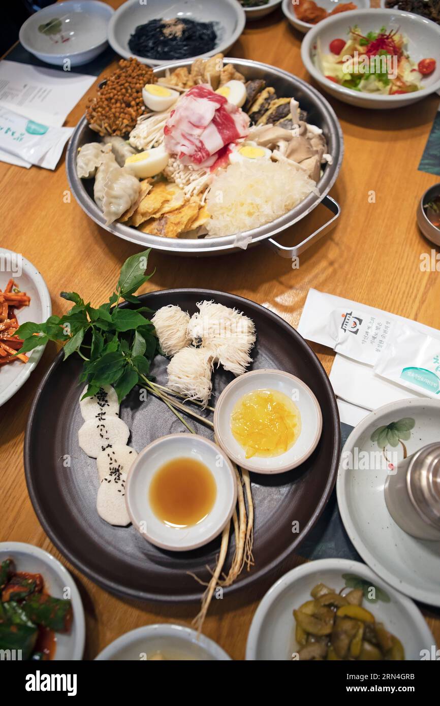Bok Jaeng Ban, traditional Korean dish, Suncheon, Korea Stock Photo - Alamy