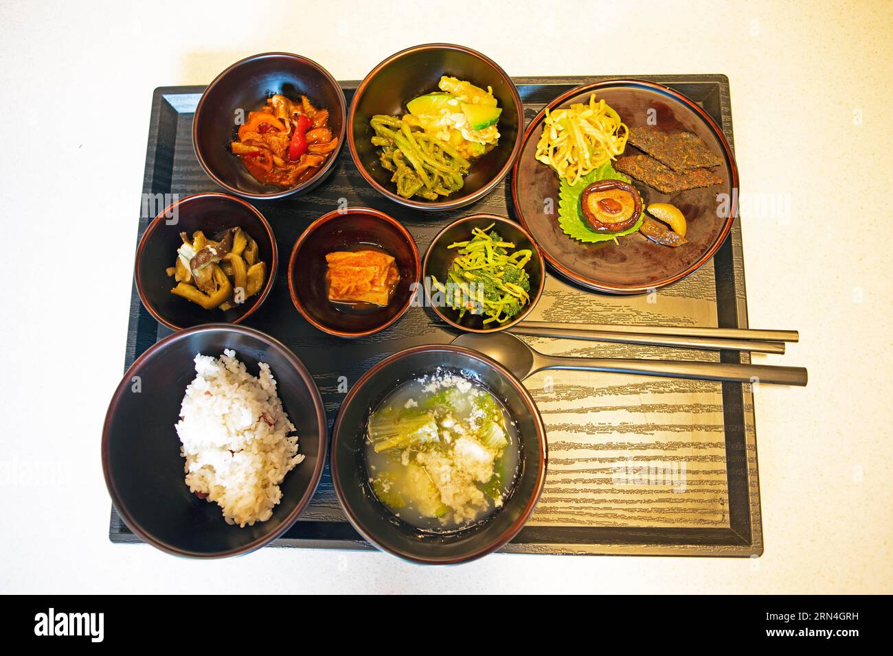 Traditional Korean temple cuisine, South Korea Stock Photo - Alamy