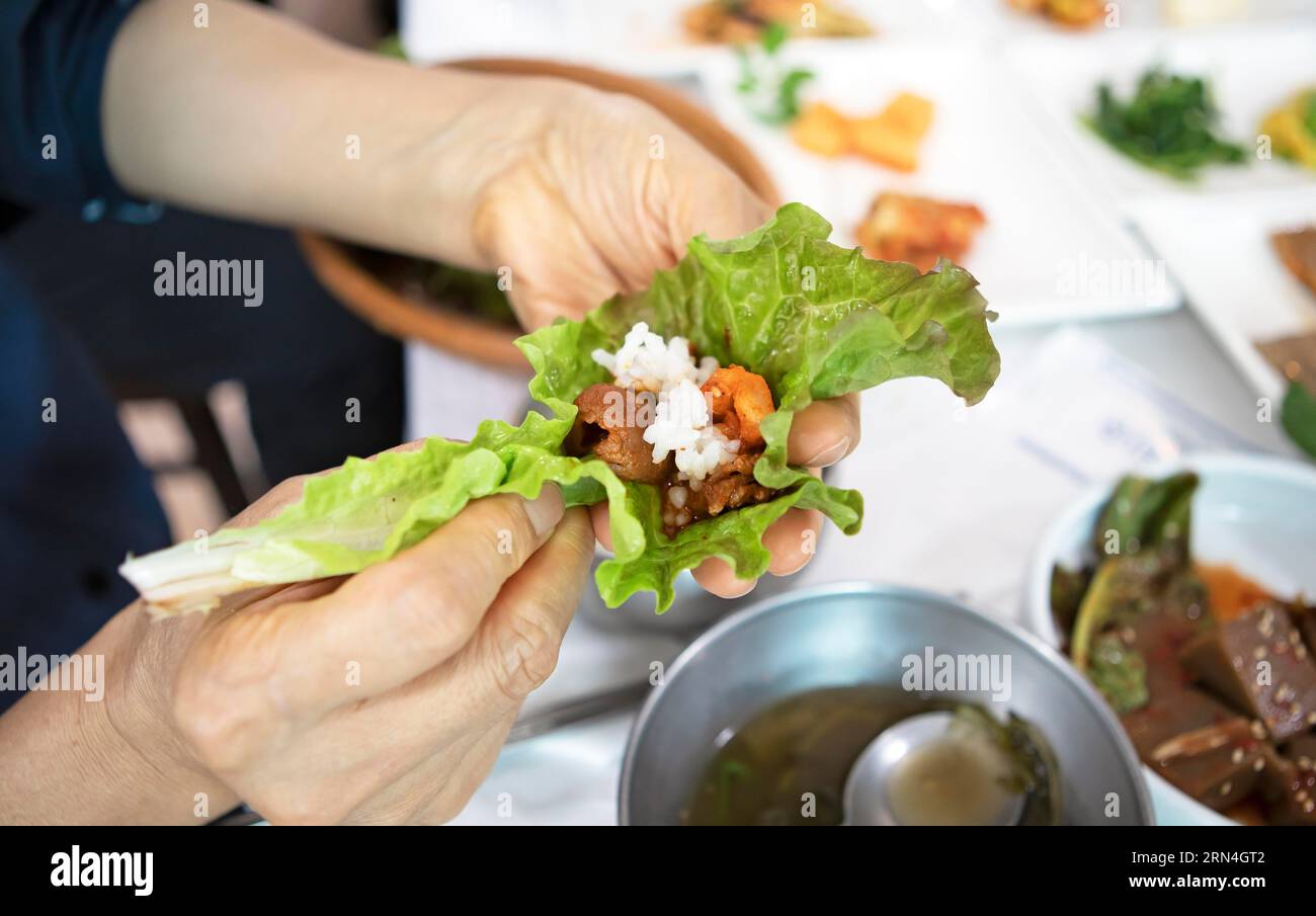 Bulgogi, traditional Korean dish, Korea Stock Photo - Alamy