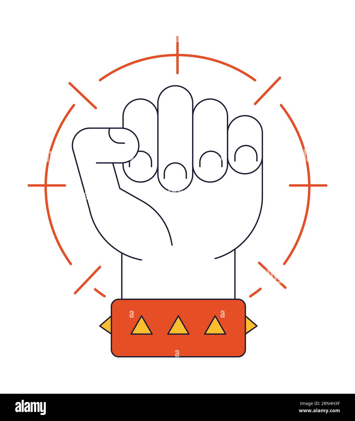 Clenching hands Stock Vector Images - Alamy