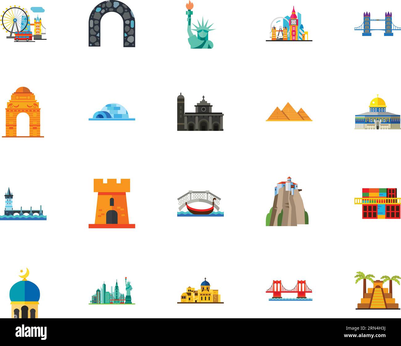 Attractions icon set Stock Vector Image & Art - Alamy