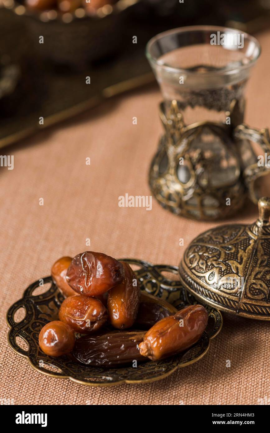 Arabic food ramadan with dates Stock Photo - Alamy