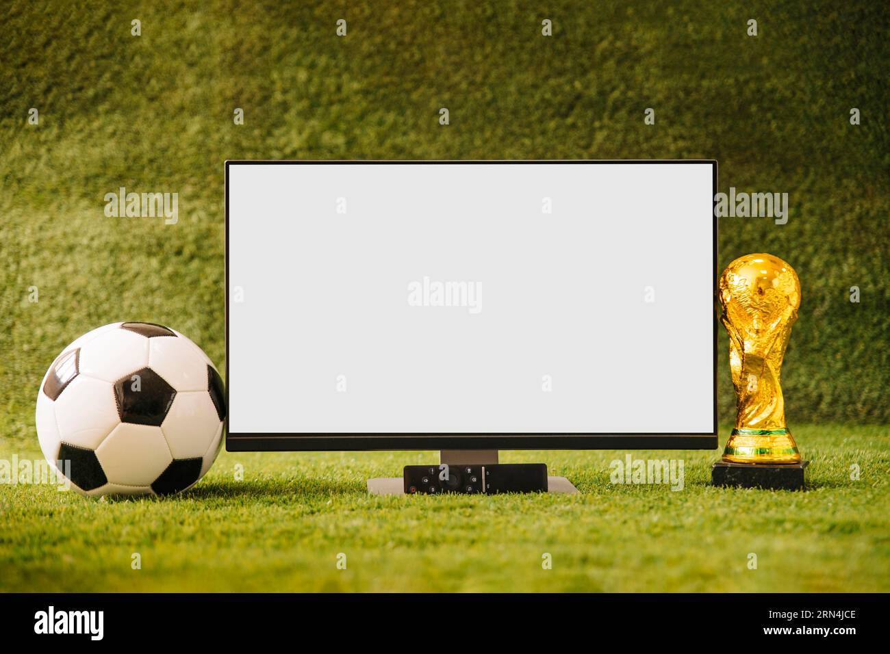 Football background with tv Stock Photo - Alamy